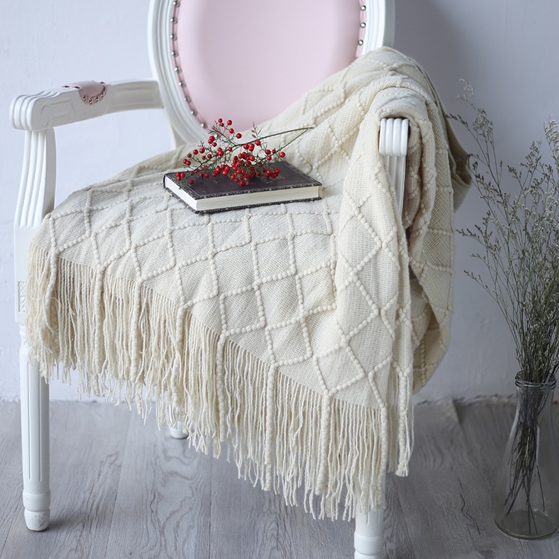 Nordic Knitted Throw Blanket